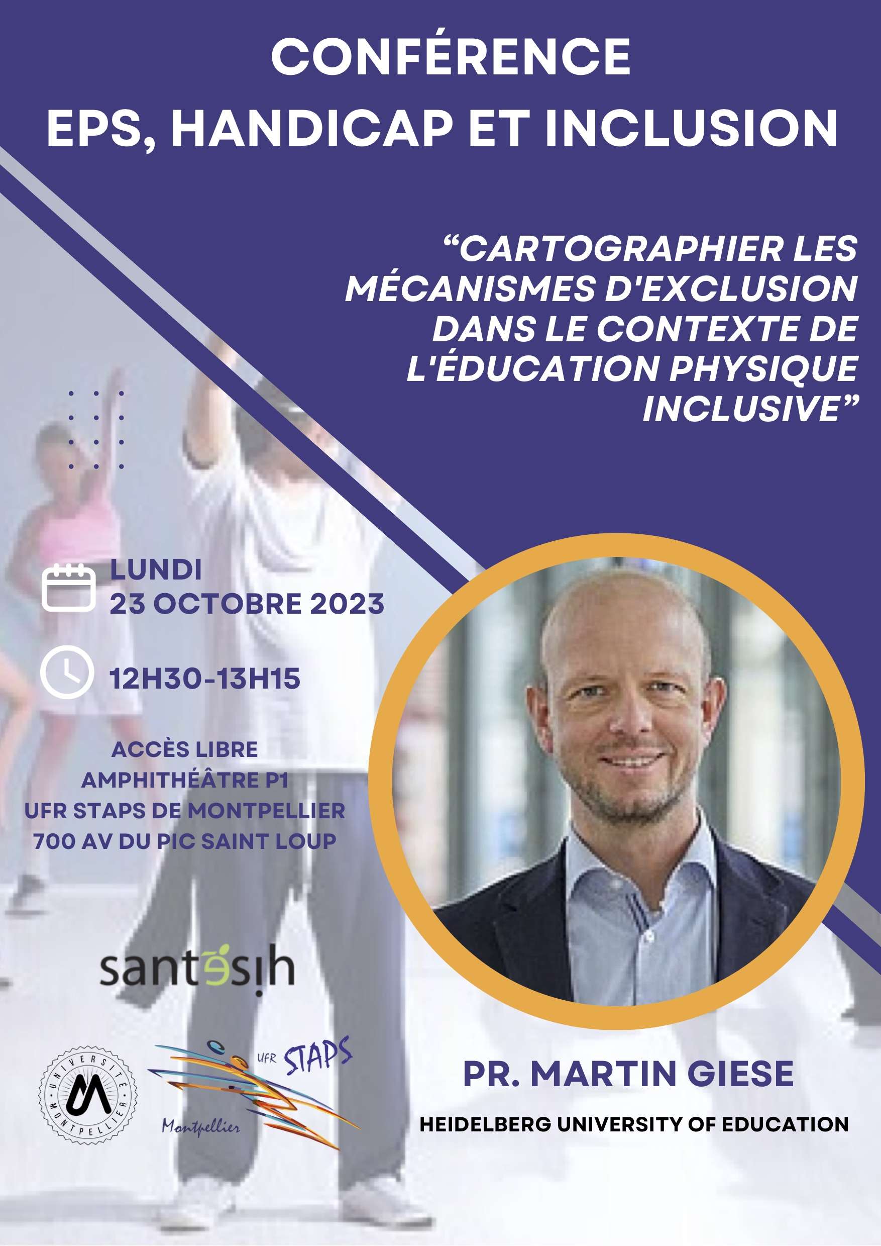 conférence du Pr. Martin Giese – UFR STAPS Montpellier